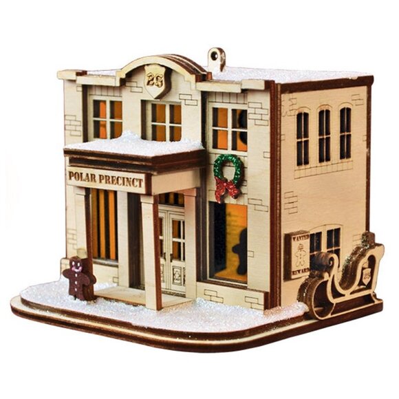 Old World Christmas | Holiday | Lasercut Wooden Polar Precinct Surprise ...